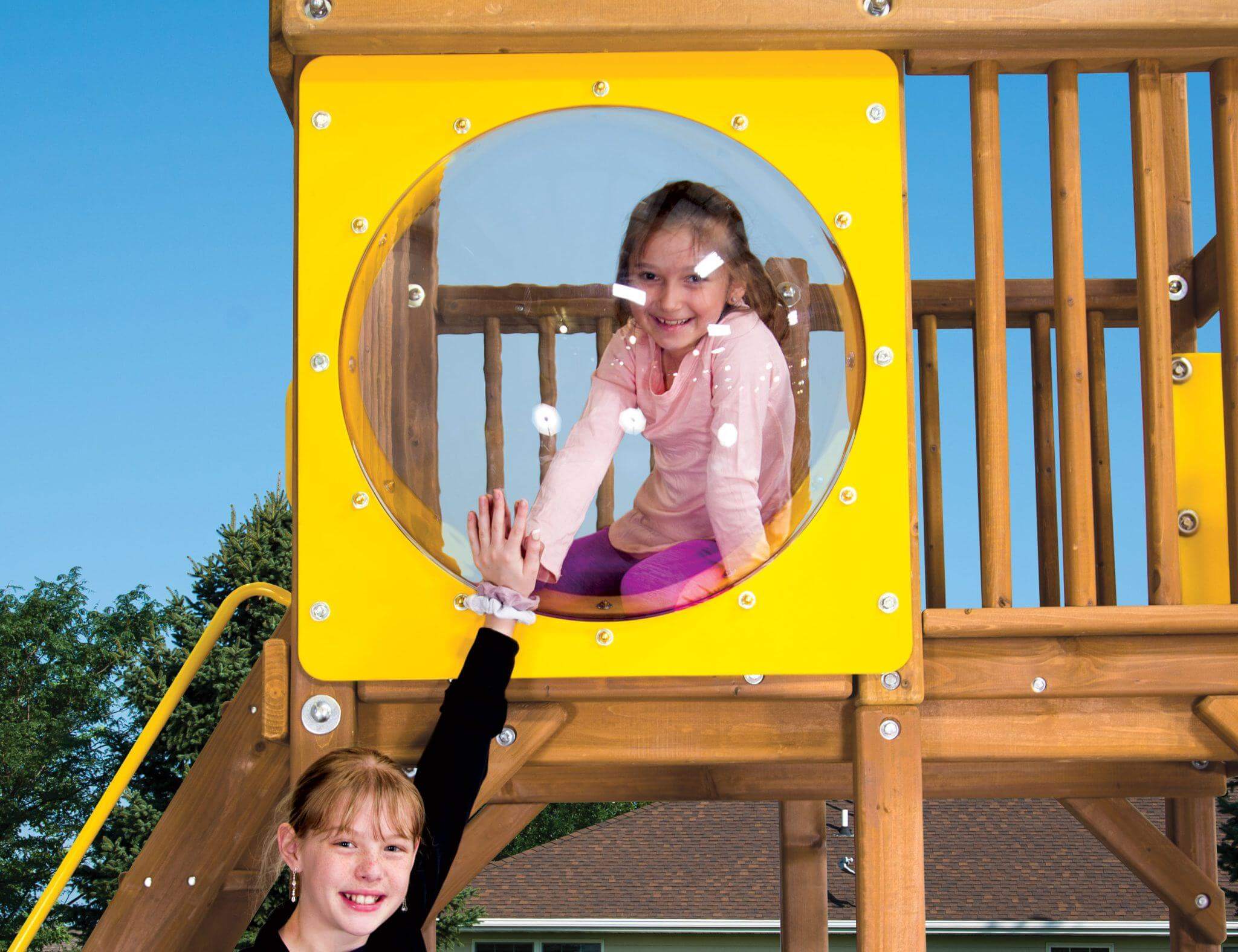 Rainbow Castle Pkg IV Double Bubble (19I) | Rainbow Play Systems