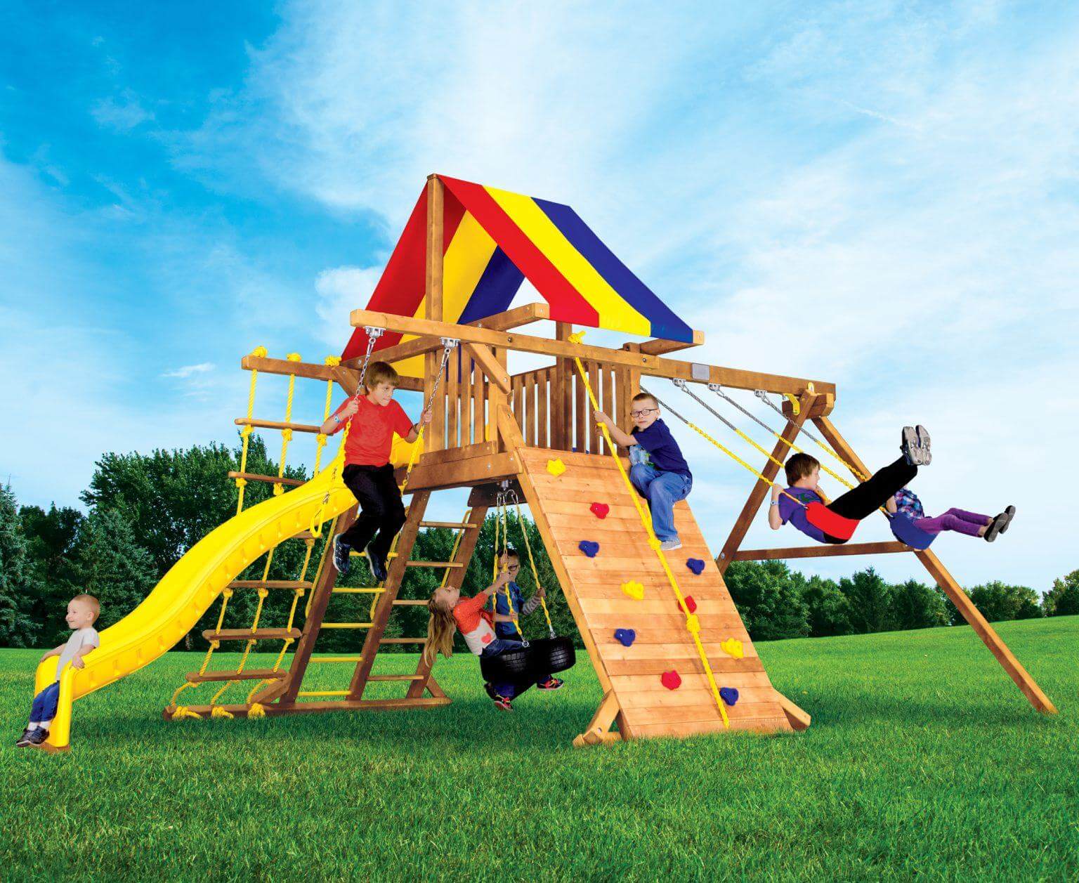Circus Castle Swing Sets | Rainbow Play Systems