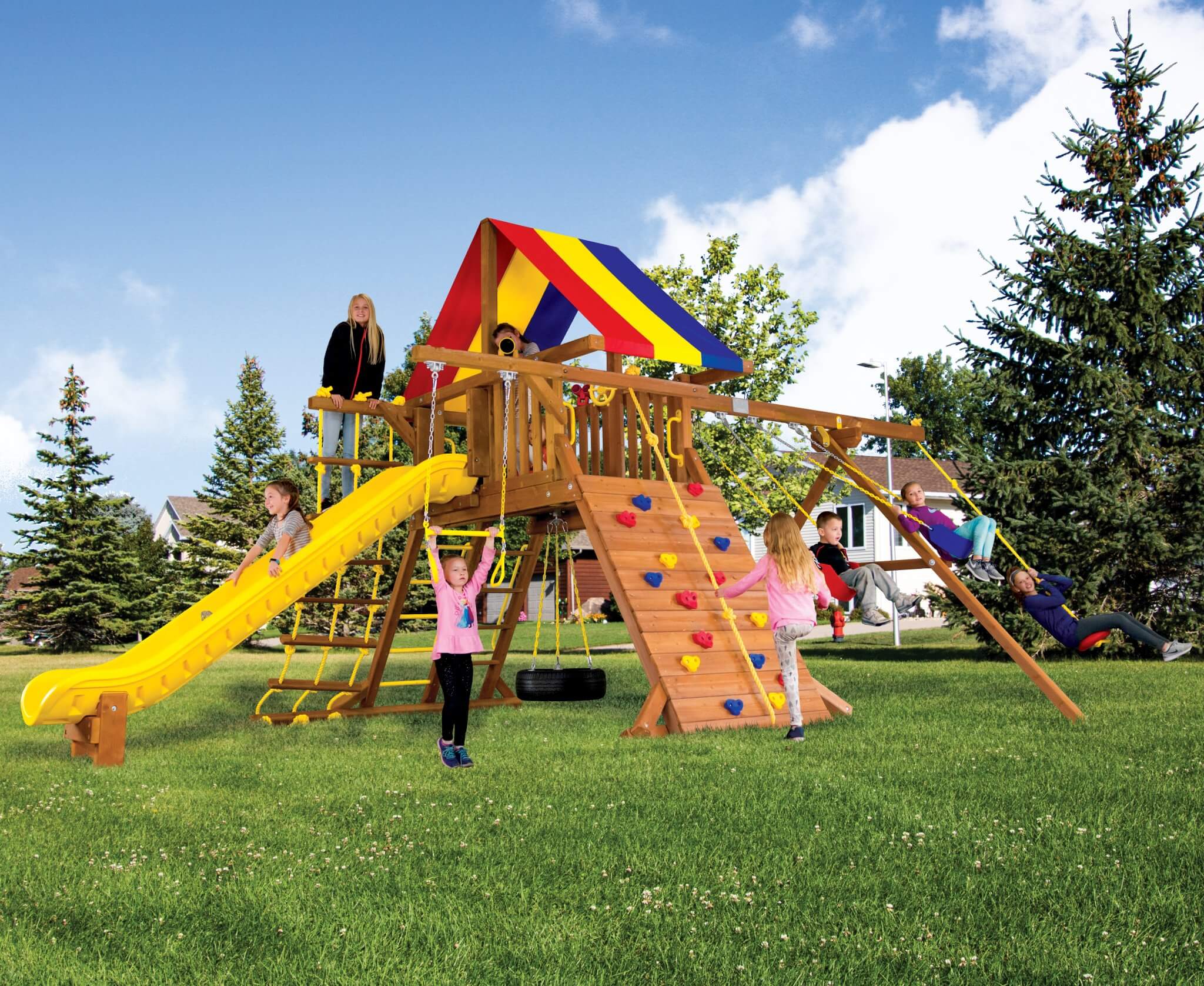 Circus Castle Swing Sets | Rainbow Play Systems