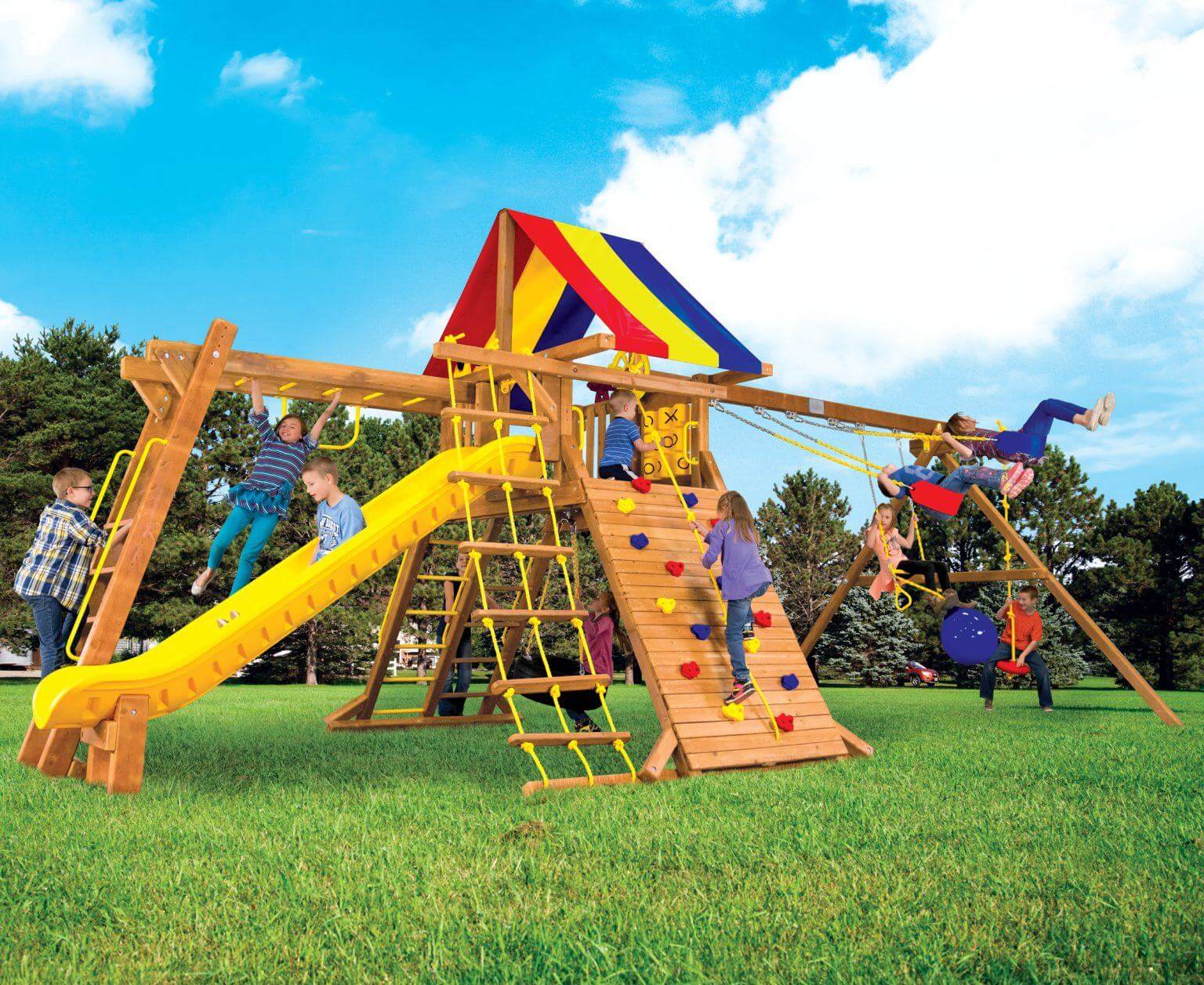 Circus Castle Swing Sets | Rainbow Play Systems