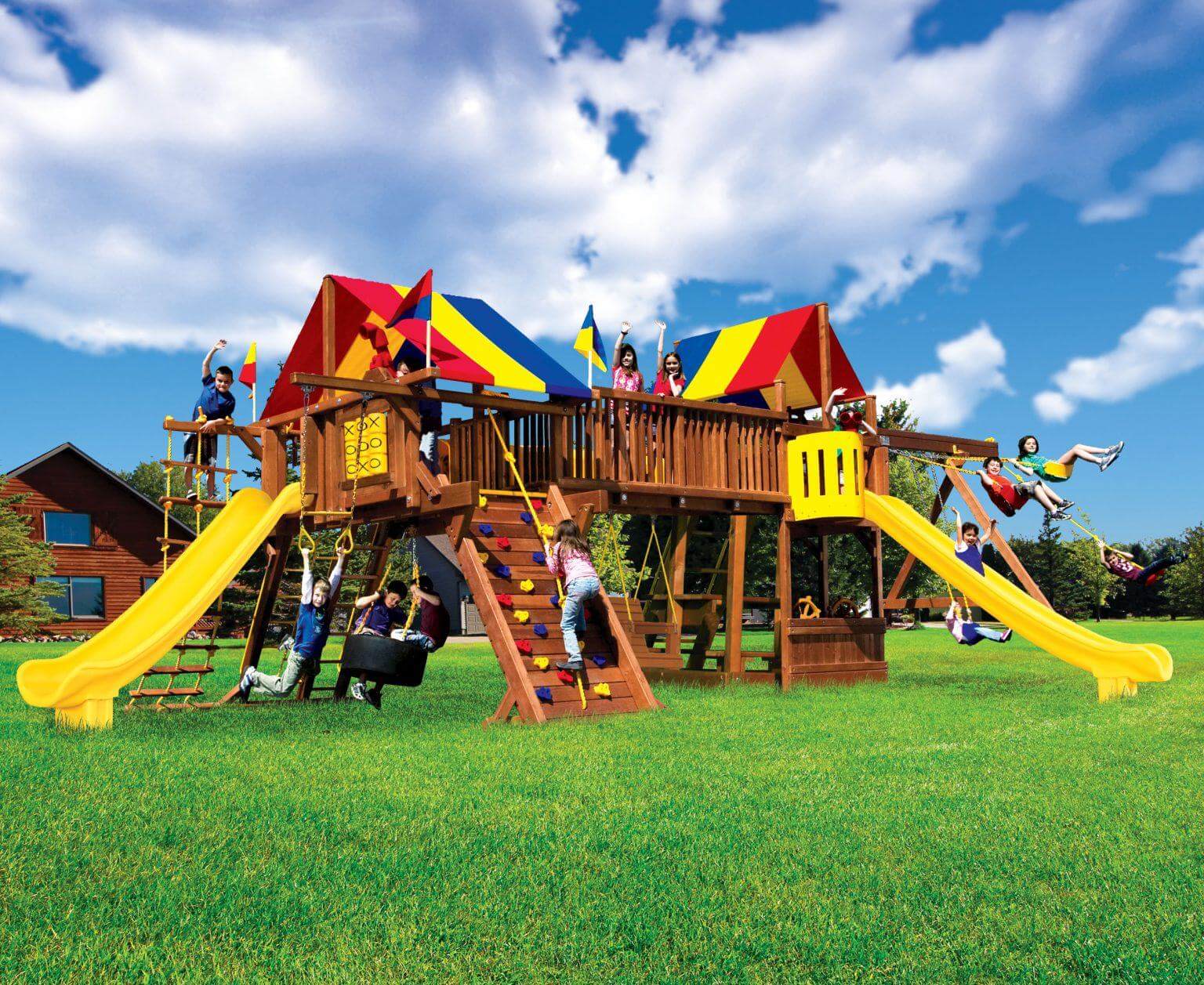 Double Slide Swing Set & Playsets | Double Whammy
