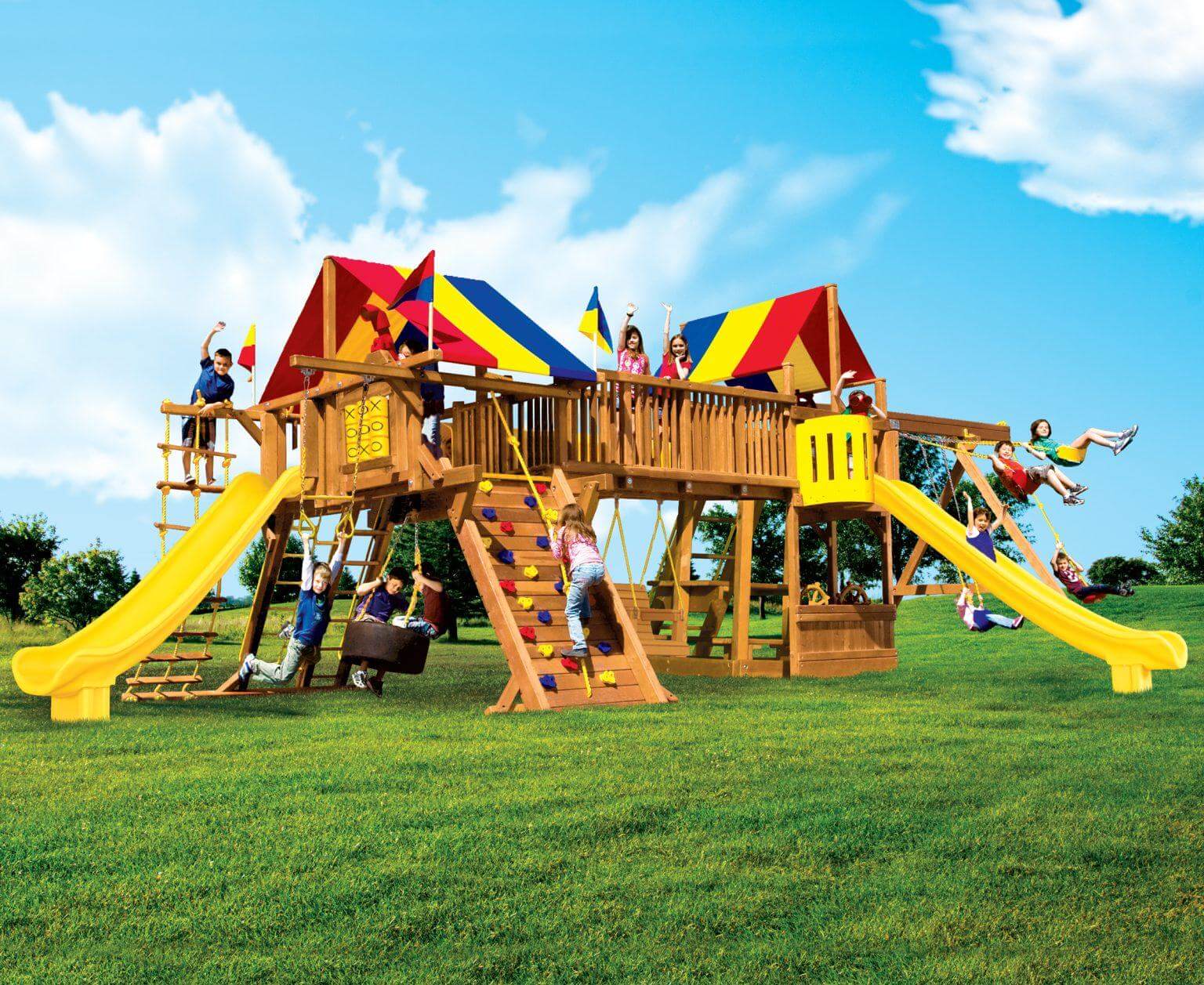 Double Slide Swing Set & Playsets | Double Whammy