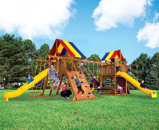 Kids Outdoor Swing Sets | Wooden Swing Sets for the Backyard