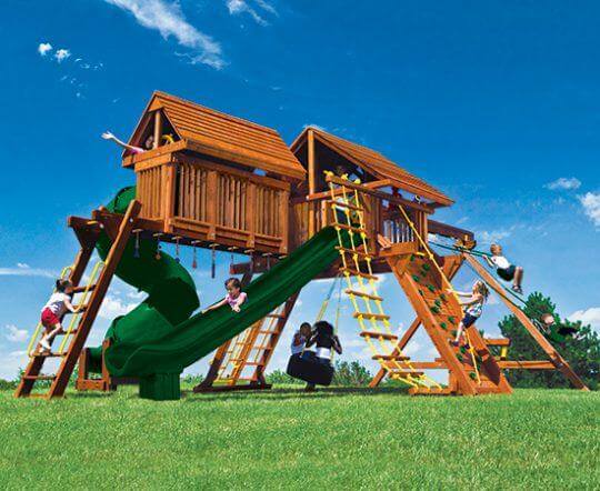 King Kong Castle Swing Sets | Rainbow Play Systems