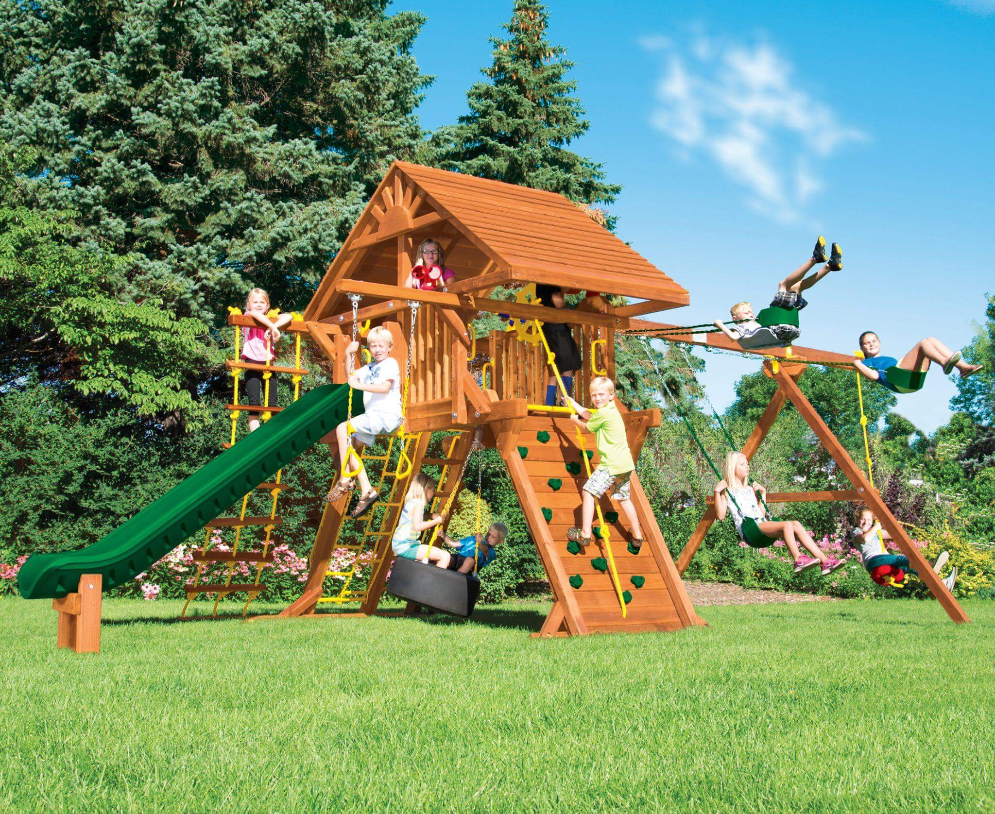 Original Rainbow Castle Swing Sets | Rainbow Play Systems