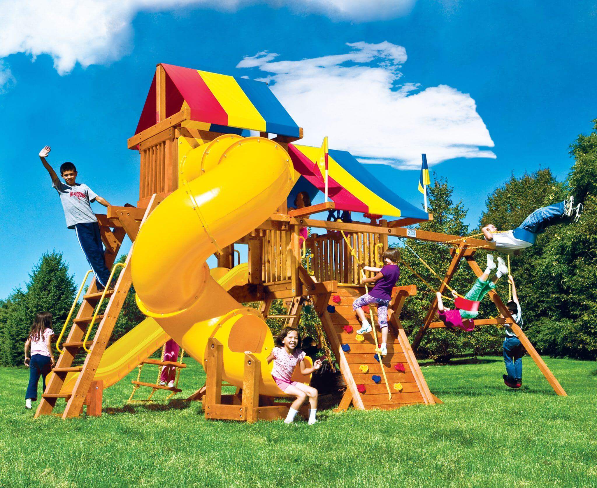Original Rainbow Castle Swing Sets | Rainbow Play Systems