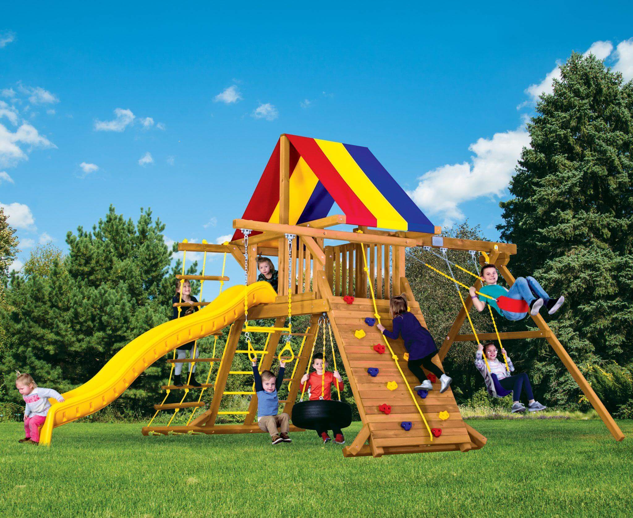 Circus Castle Swing Sets | Rainbow Play Systems