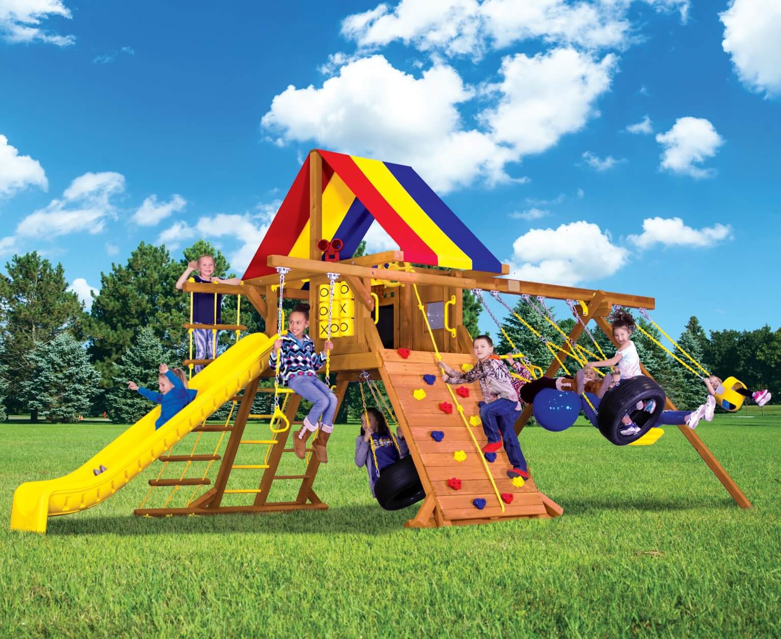 Circus Castle Swing Sets | Rainbow Play Systems