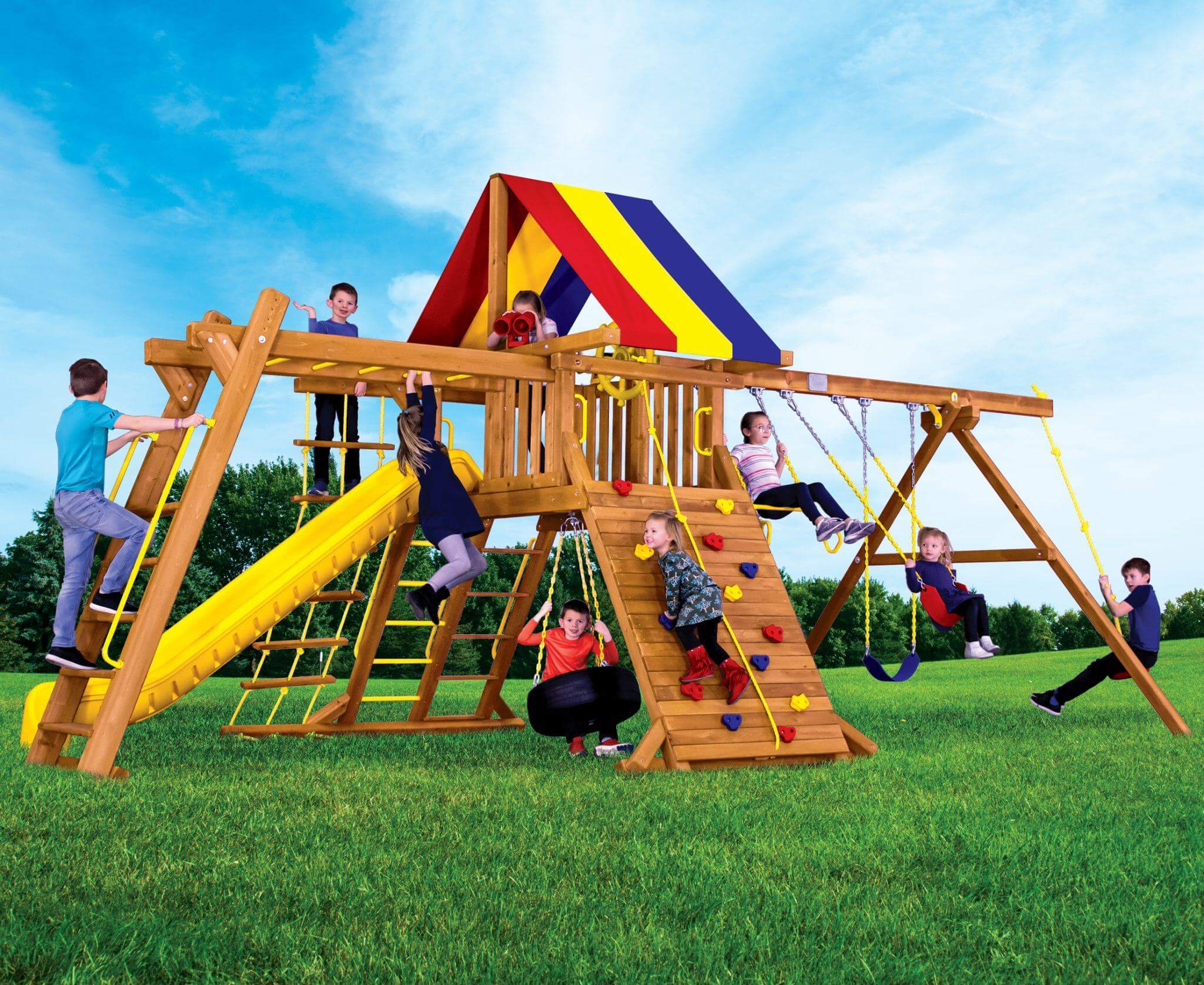 Circus Castle Swing Sets | Rainbow Play Systems