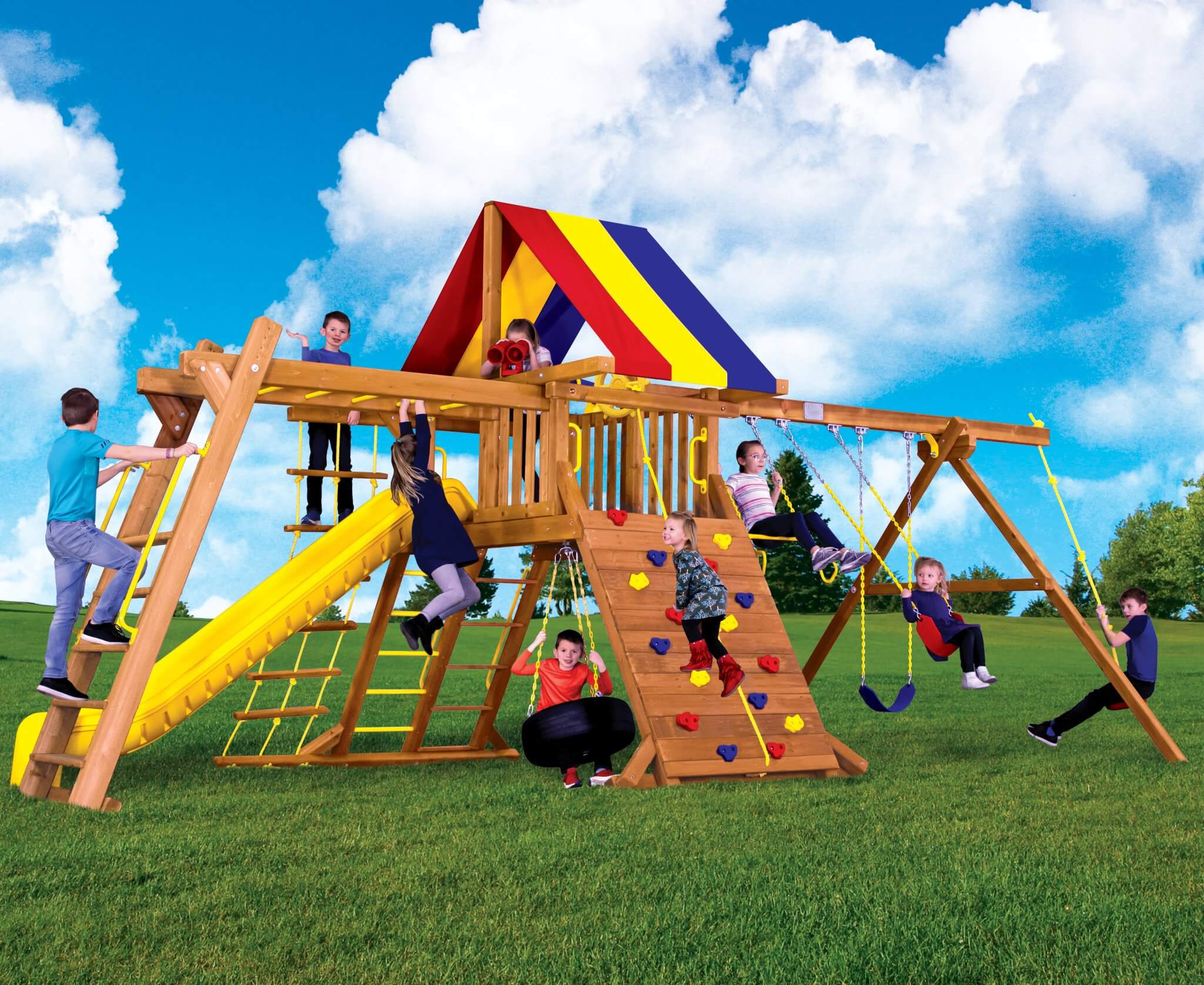 Circus Castle Swing Sets | Rainbow Play Systems