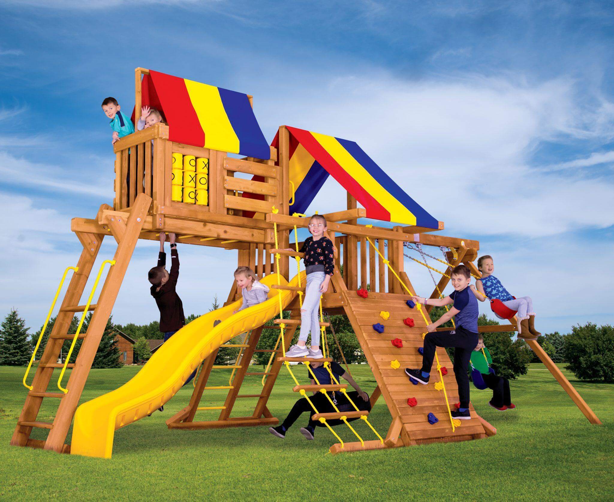 Circus Castle Swing Sets | Rainbow Play Systems