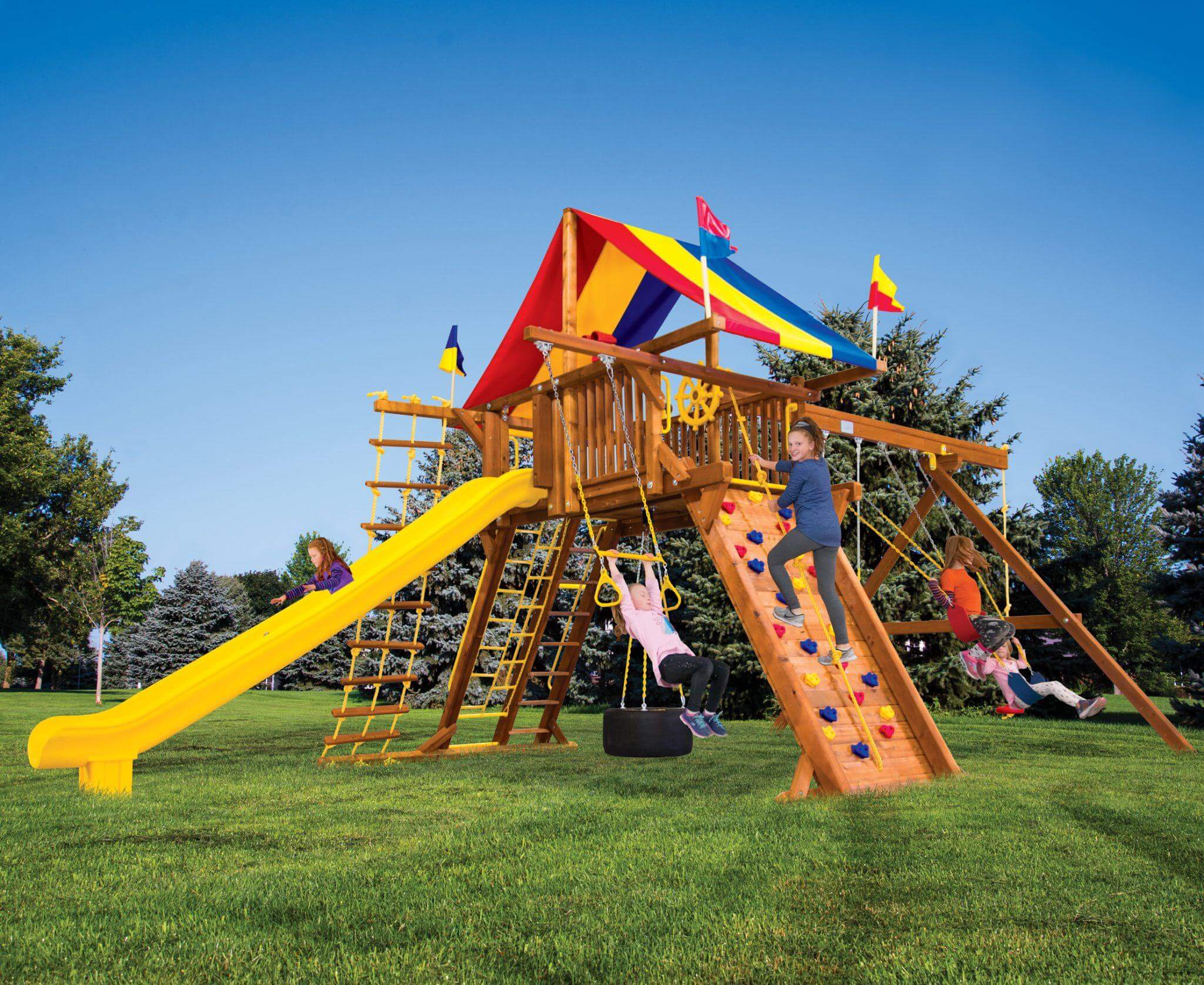 King Kong Castle Swing Sets | Rainbow Play Systems