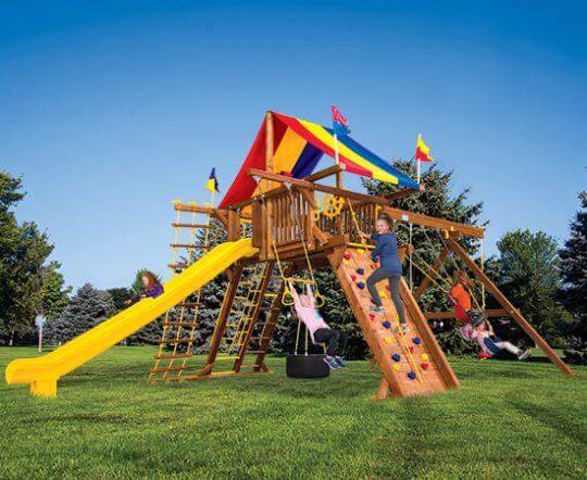 King Kong Castle Swing Sets | Rainbow Play Systems