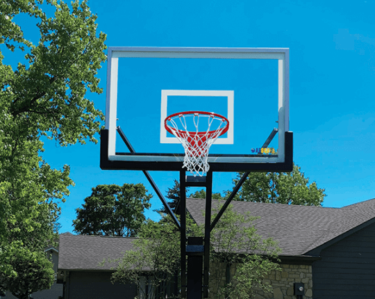 Adjustable 60" & 72" In-Ground Basketball Hoops | Rainbow Play