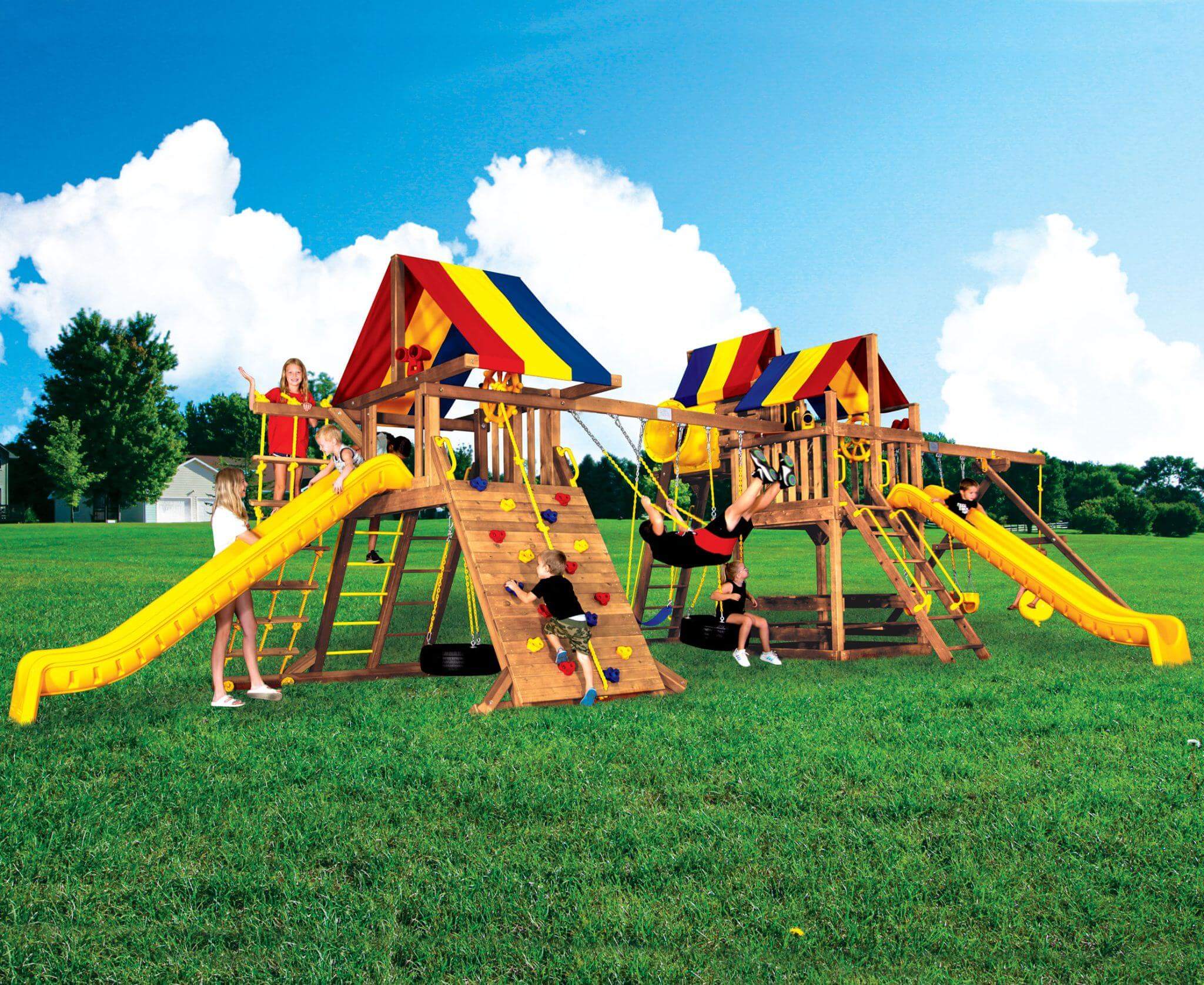 Double Slide Swing Set & Playsets | Double Whammy